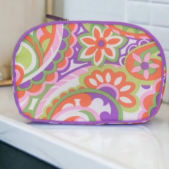 Clinique | Bags | New Clinique Flower Designed Cosmeticmakeup Bag ...